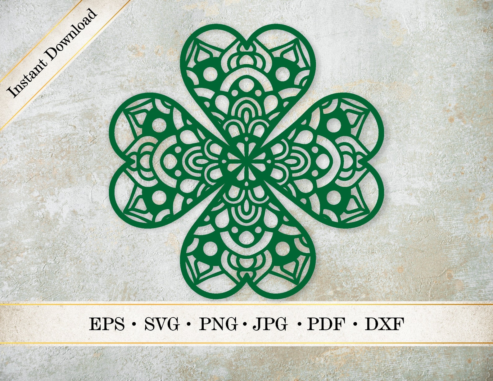 Shamrock Mandala SVG Bundle 10 Designs of Shamrock Lace SVG | Etsy