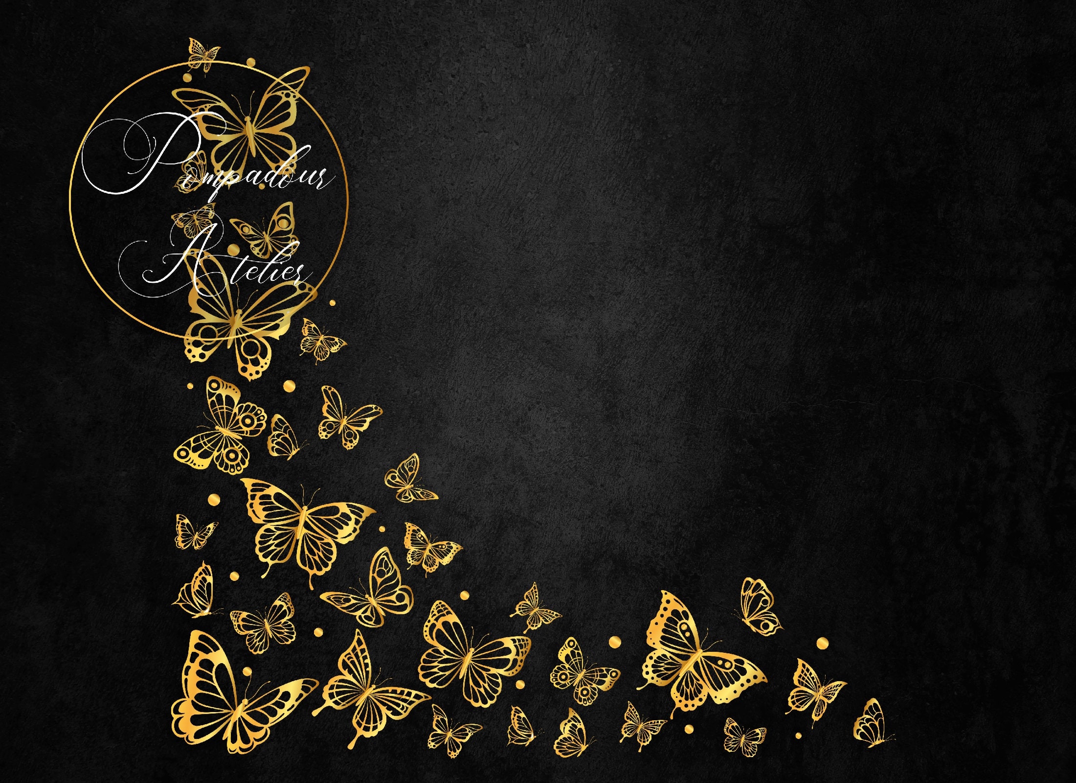 Gold Foil Butterfly Clipart: PNG Illustrations, Lace Design (digital ...