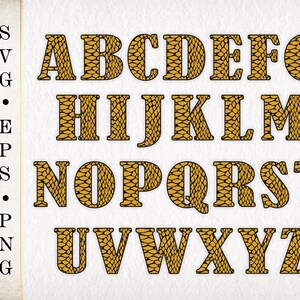 Snake Print Alphabet SVG, Animal Print Letters Numbers and Symbols, Svg ...