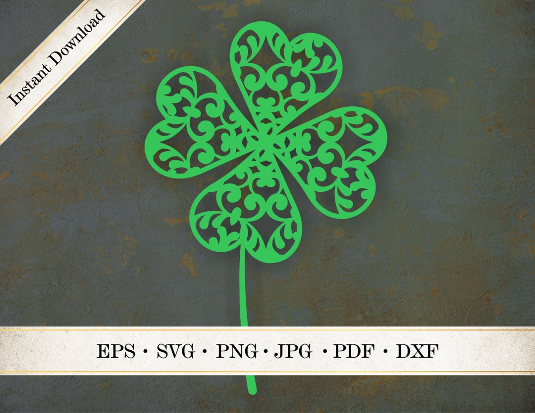 Clover Lucky Lace SVG, Mandala Clover Lace, Shamrock SVG, Eps Png Jpg ...