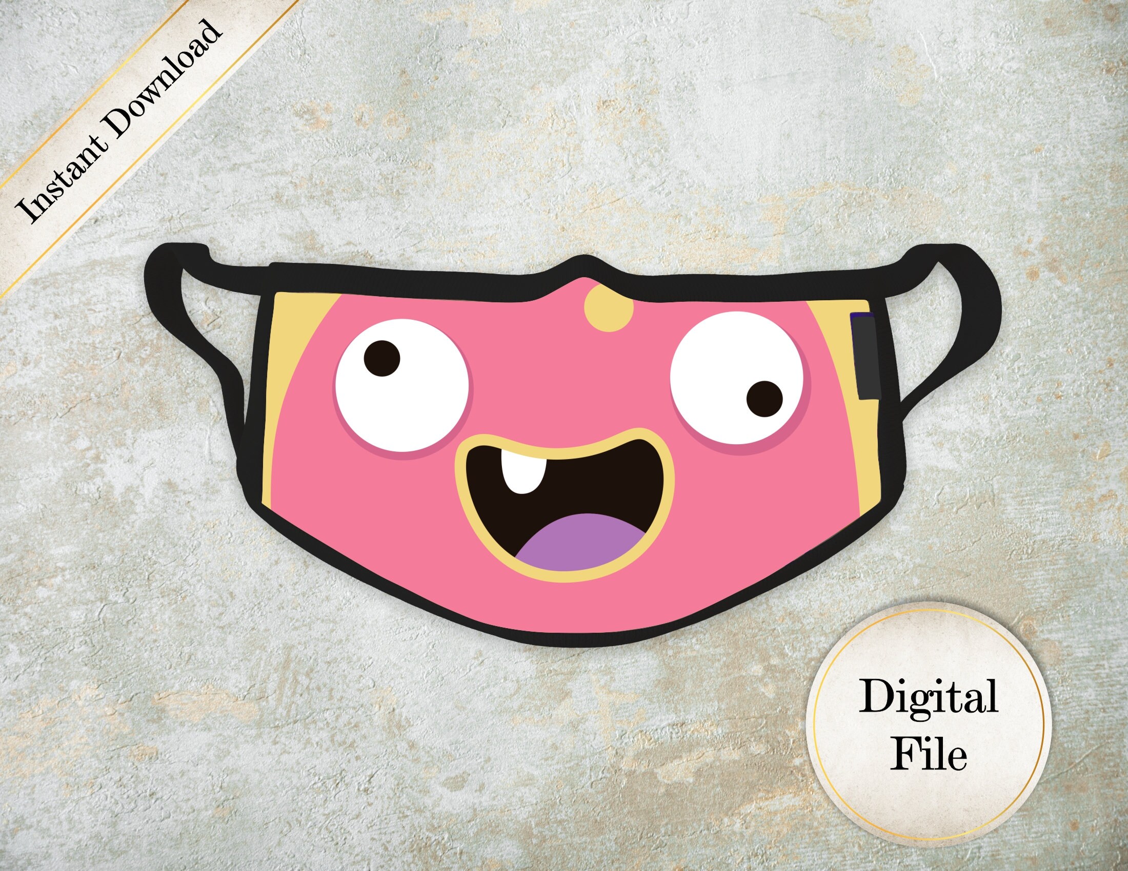 Funny Monster Face Mask Design Pack Kids Face Mask Images | Etsy