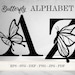 Butterfly Alphabet SVG, Letters A-Z Monogram, Font PNG Image, Alphabet ...