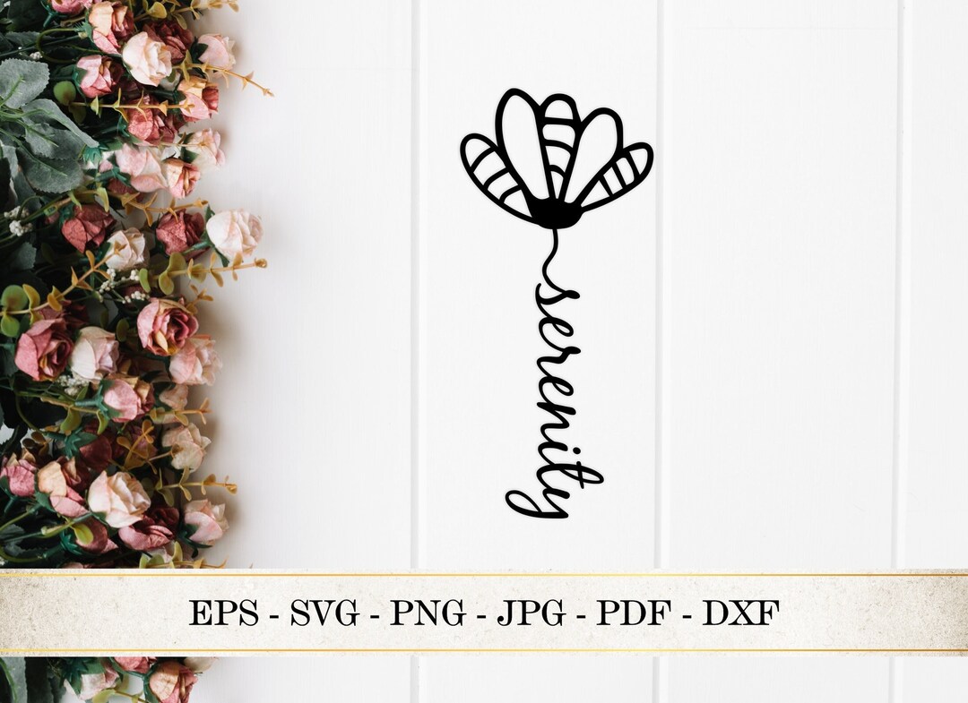 Flower of Serenity Design Serenity SVG Graphics Hand Drown - Etsy