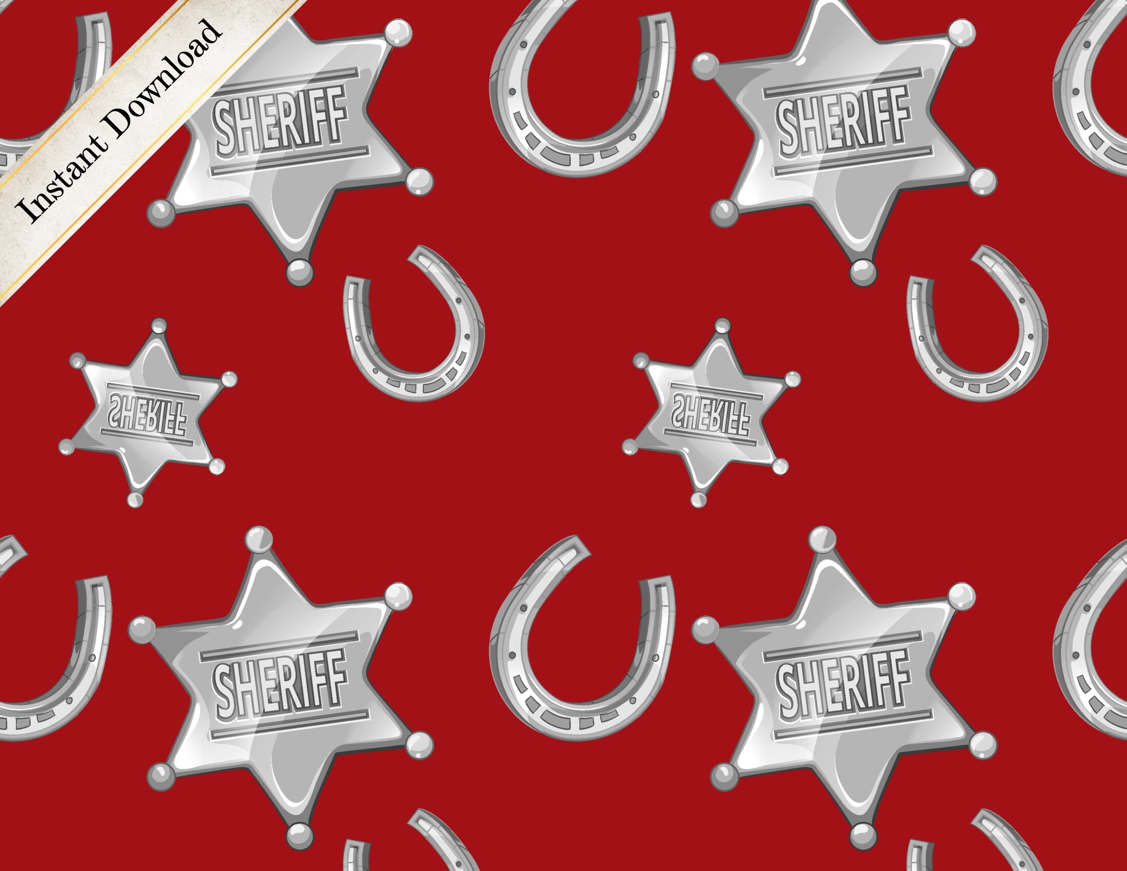 Cowboy Digital Paper Pack Seamless Pattern Wild West | Etsy