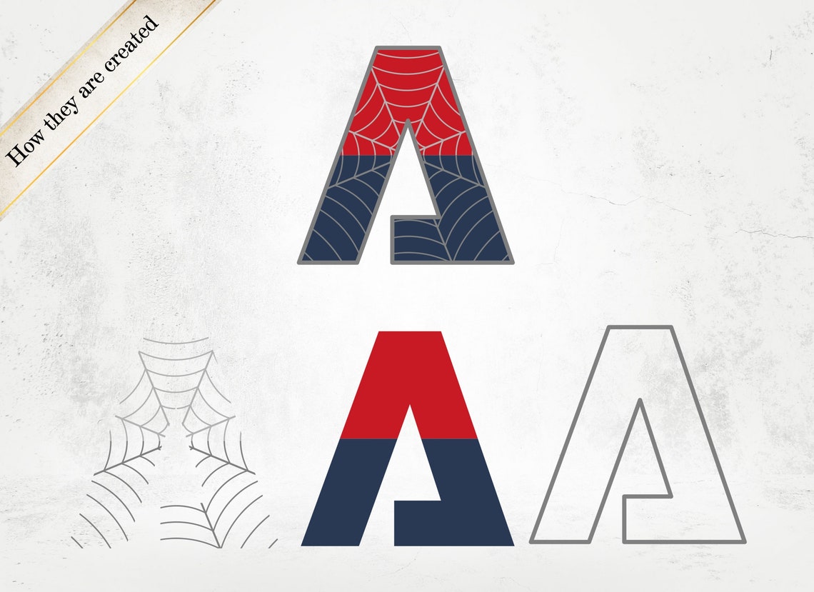Modern Spider-man Alphabet SVG Spiderman Letters Numbers and - Etsy