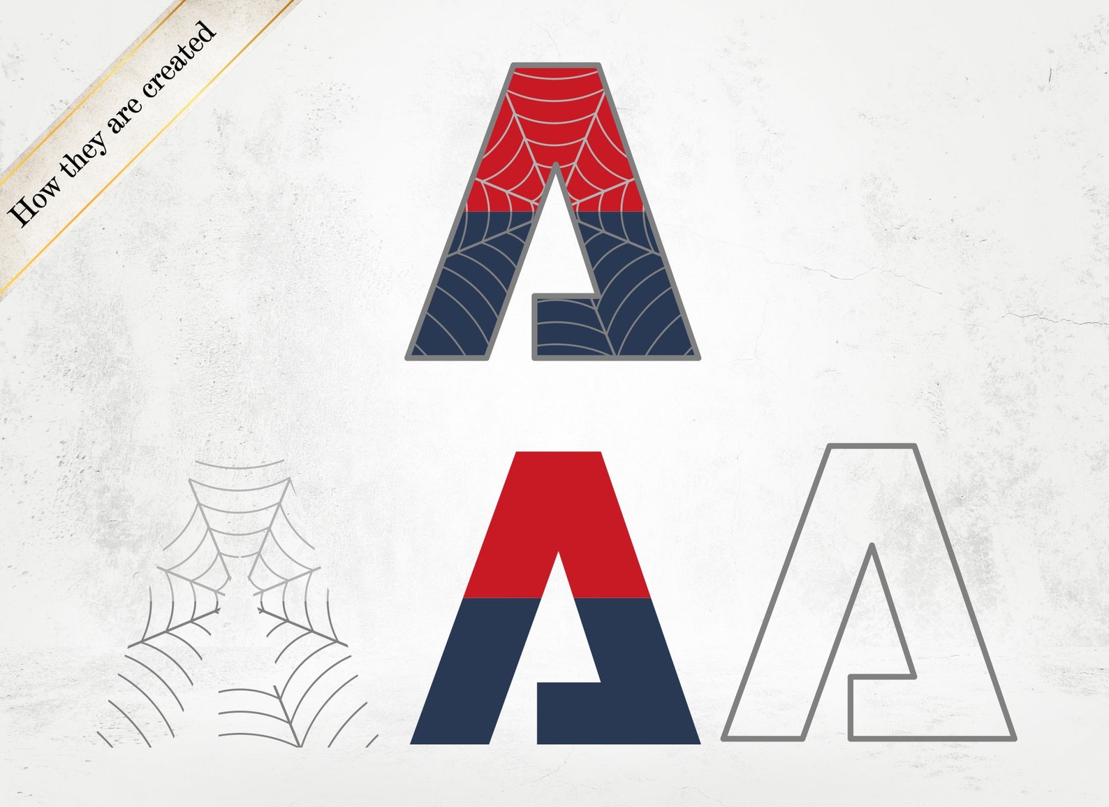 Modern Spider-man Alphabet SVG, Spiderman Letters Numbers and Symbols ...