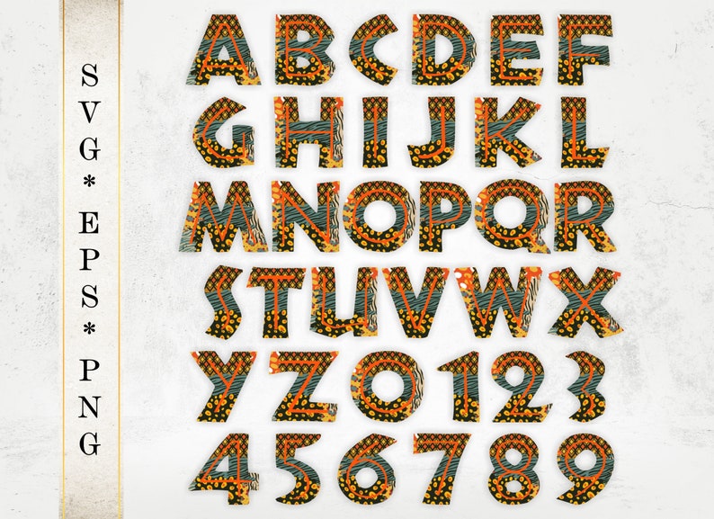 Africa Letters & Numbers SVG Africa Alphabet 3 Matching - Etsy Australia