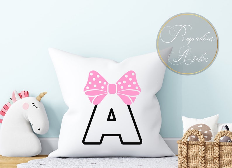 Pink Bow Alphabet SVG Letters A-Z Monogram Font PNG Image - Etsy