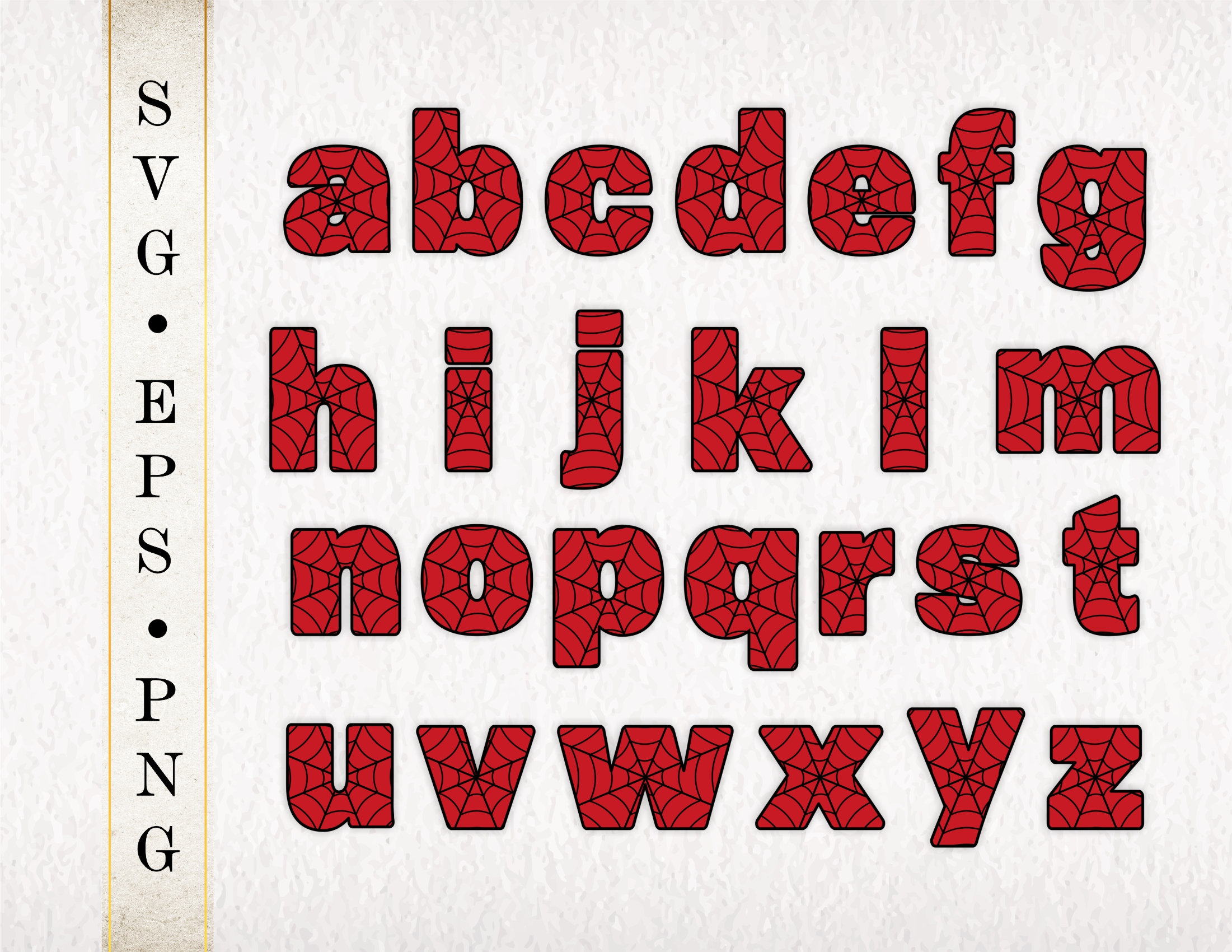 Spider-Man Alphabet SVG Spiderman Buchstaben Zahlen und | Etsy