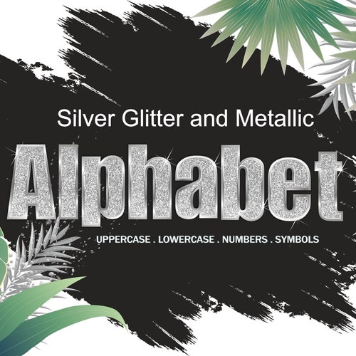 Blue Diamond and Silver Alphabet and Numbers PNG Clipart. - Etsy