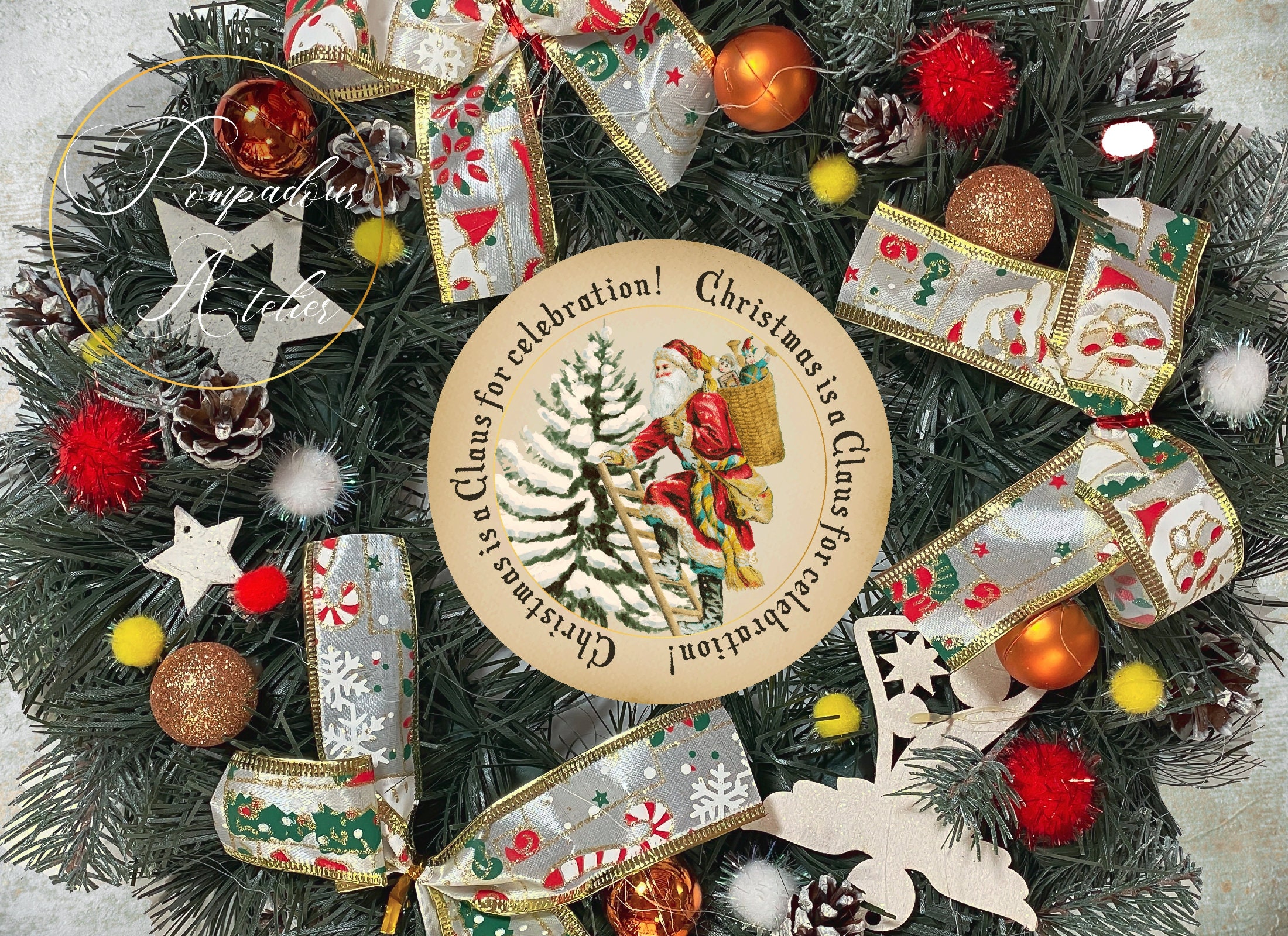Vintage Christmas Rounds Bundle for Sublimation or Print - Etsy