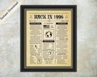 Personalized Newspaper Birthday Poster With Photo - Etsy