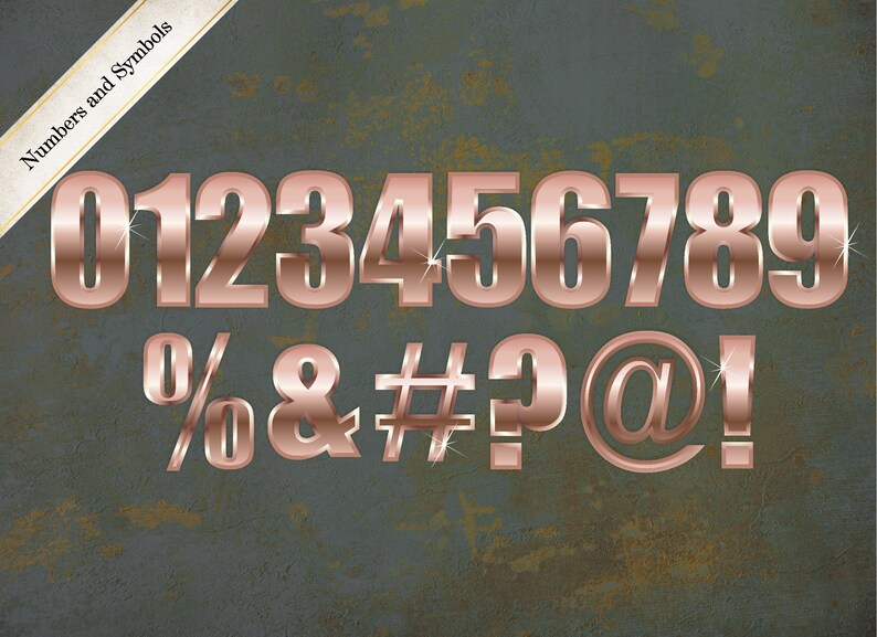 Classic Rose Gold Foil Alphabet SVG Rose Gold Digital Letters - Etsy