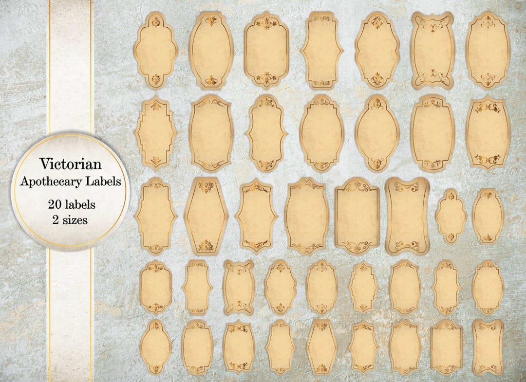 Victorian Apothecary Labels Blank Apothecary Ancient Labels - Etsy