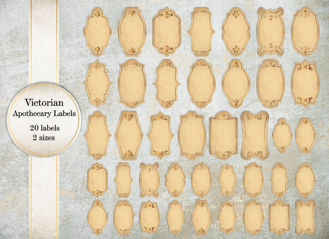 Victorian Apothecary Labels Blank Apothecary Ancient Labels - Etsy