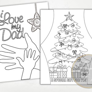 Printable Coloring and Fill in Book for Kids, A Christmas Book for Dad ...