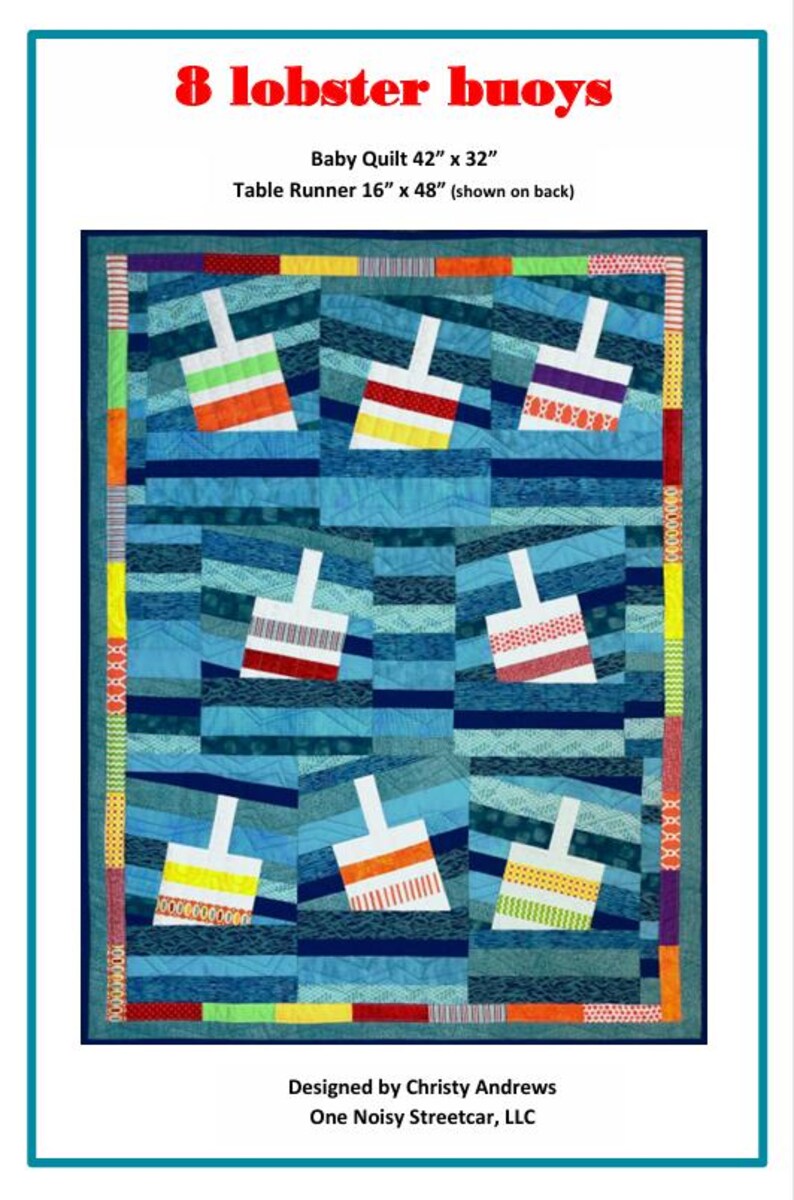 Lobster Buoy Quilt Pattern for Baby Quilt or Table Runner - Etsy