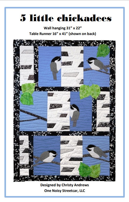 5 Little Chickadees Quilt Pattern - Etsy