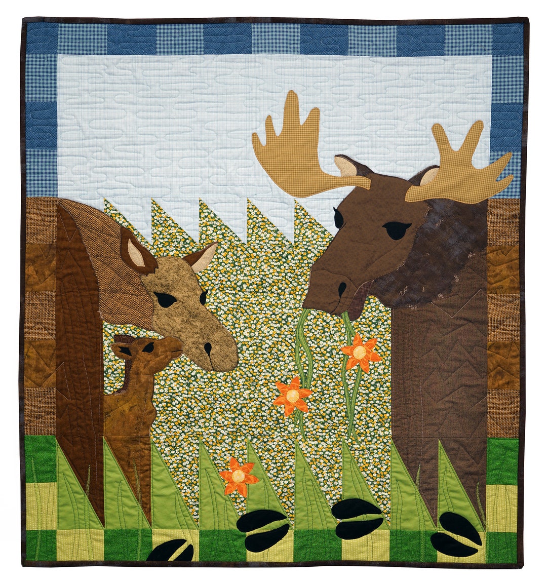 3 Brown Moose Quilt Pattern - Etsy