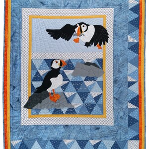 2 Funny Puffins Quilt Pattern - Etsy