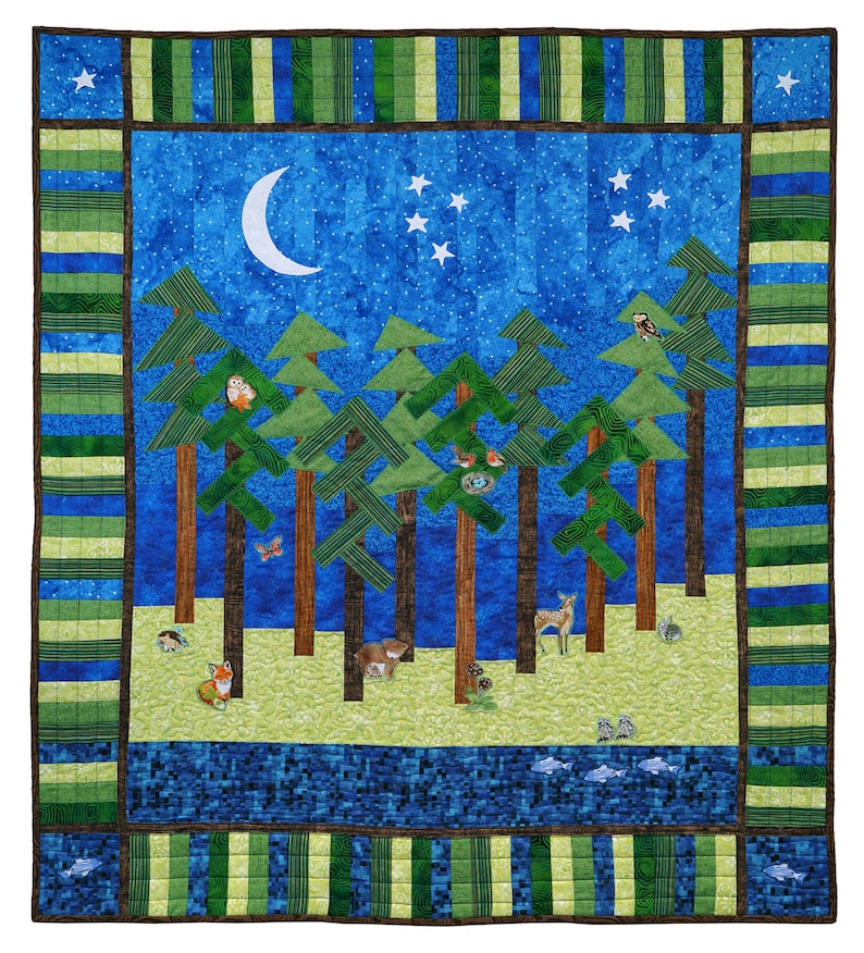 10 Tall Pine Trees Quilt Pattern - Etsy