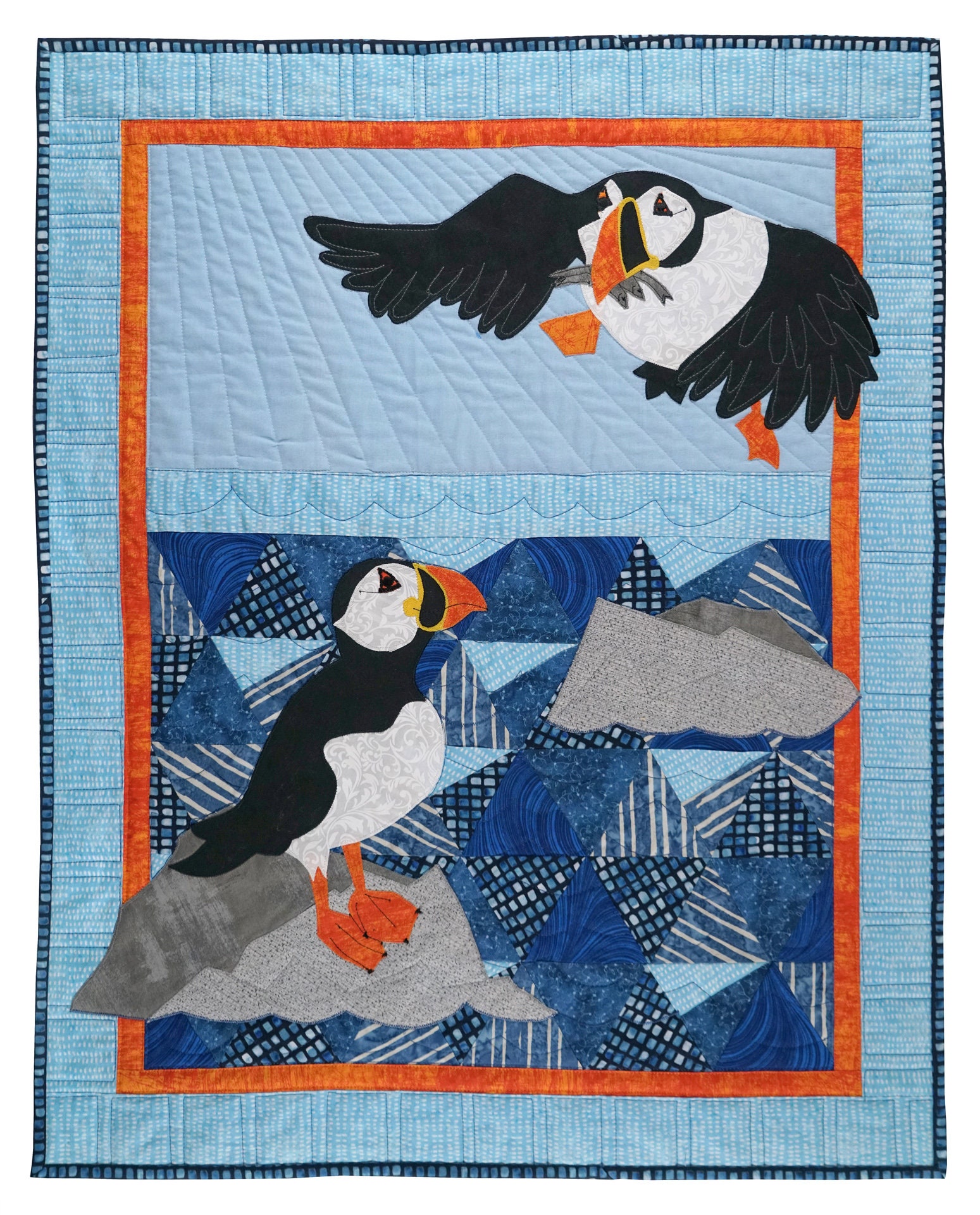 2 Funny Puffins Quilt Pattern - Etsy