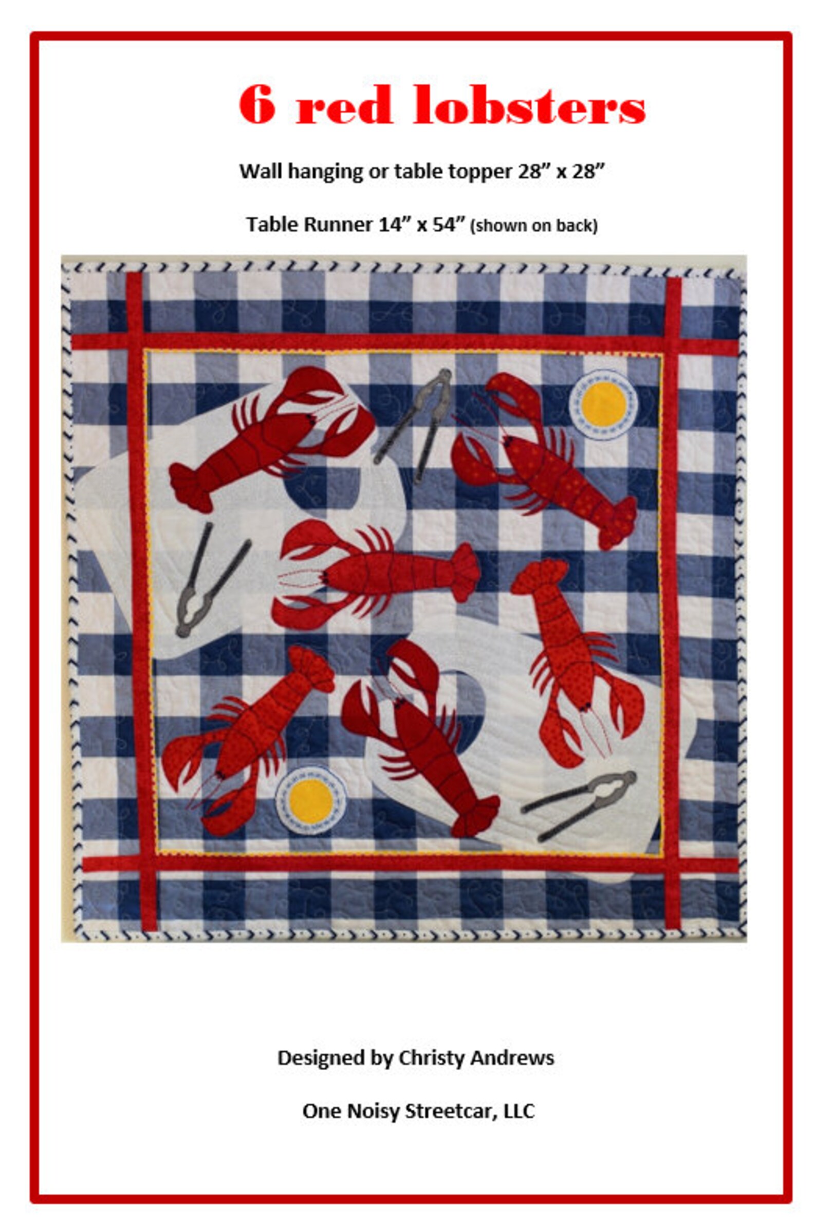 6 Lobsters Quilt Pattern - Etsy