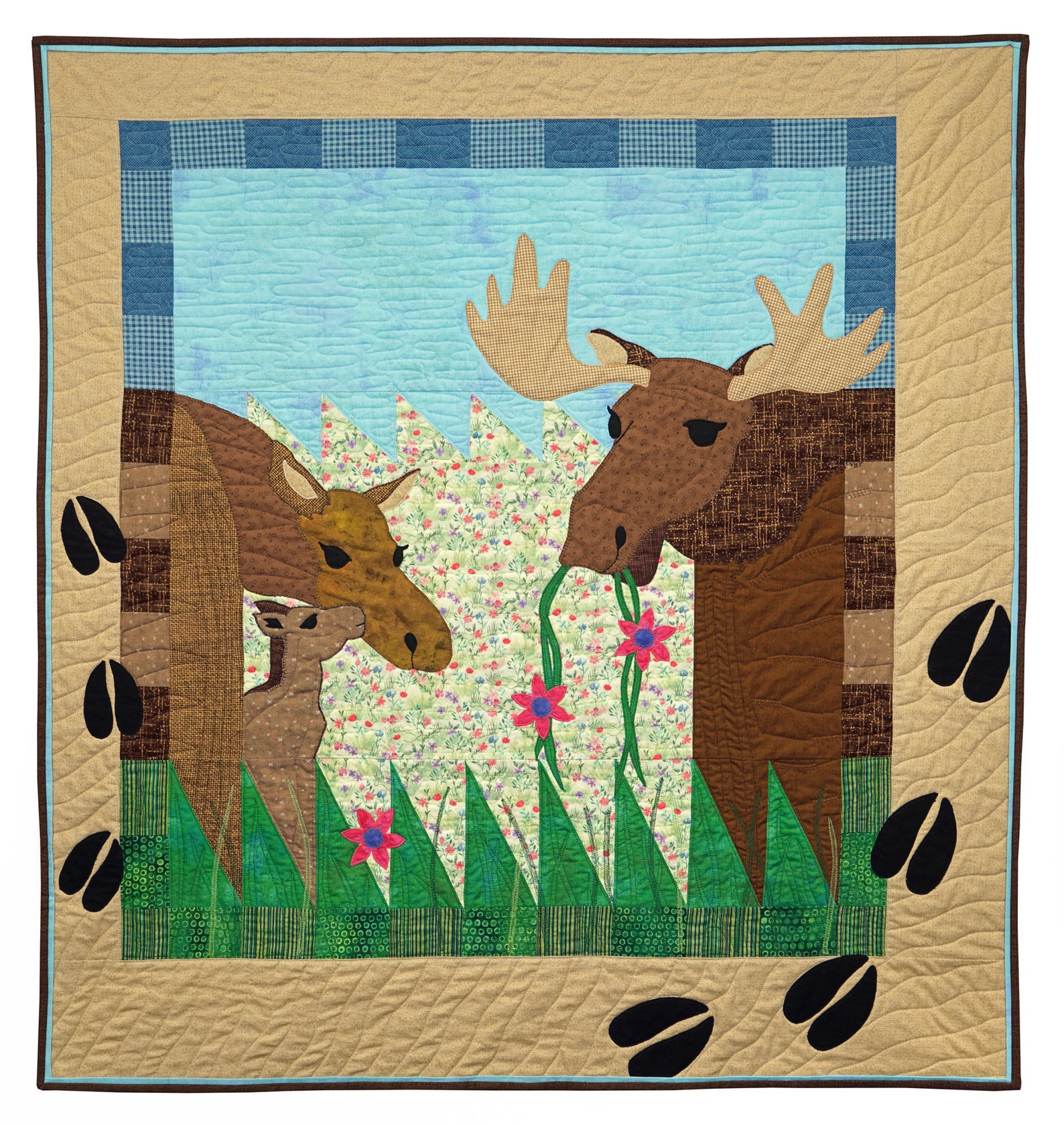 3 Brown Moose Quilt Pattern - Etsy