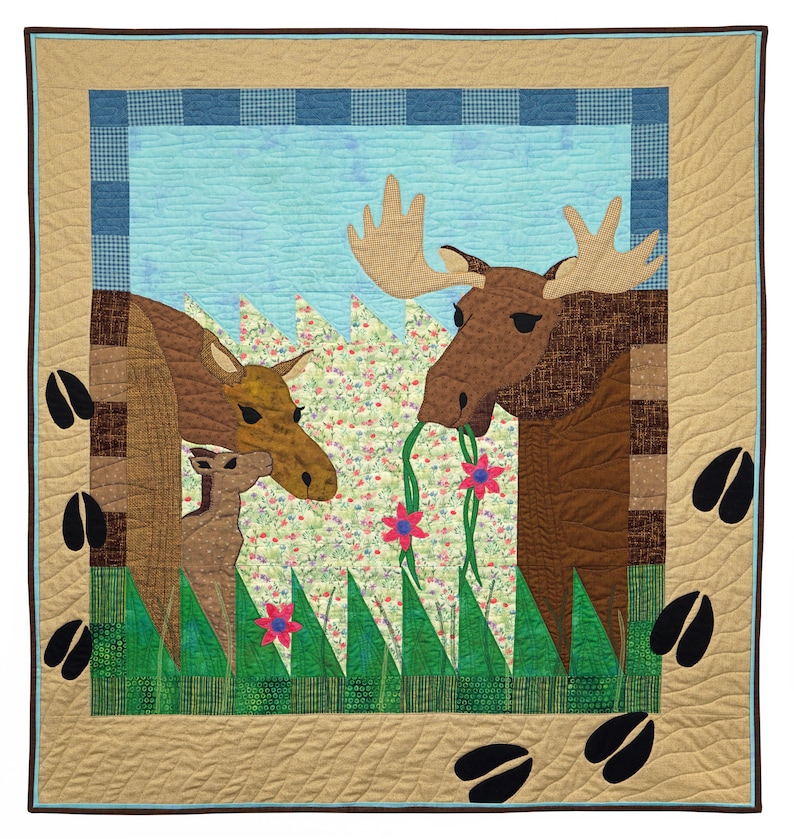 3 Brown Moose Quilt Pattern - Etsy