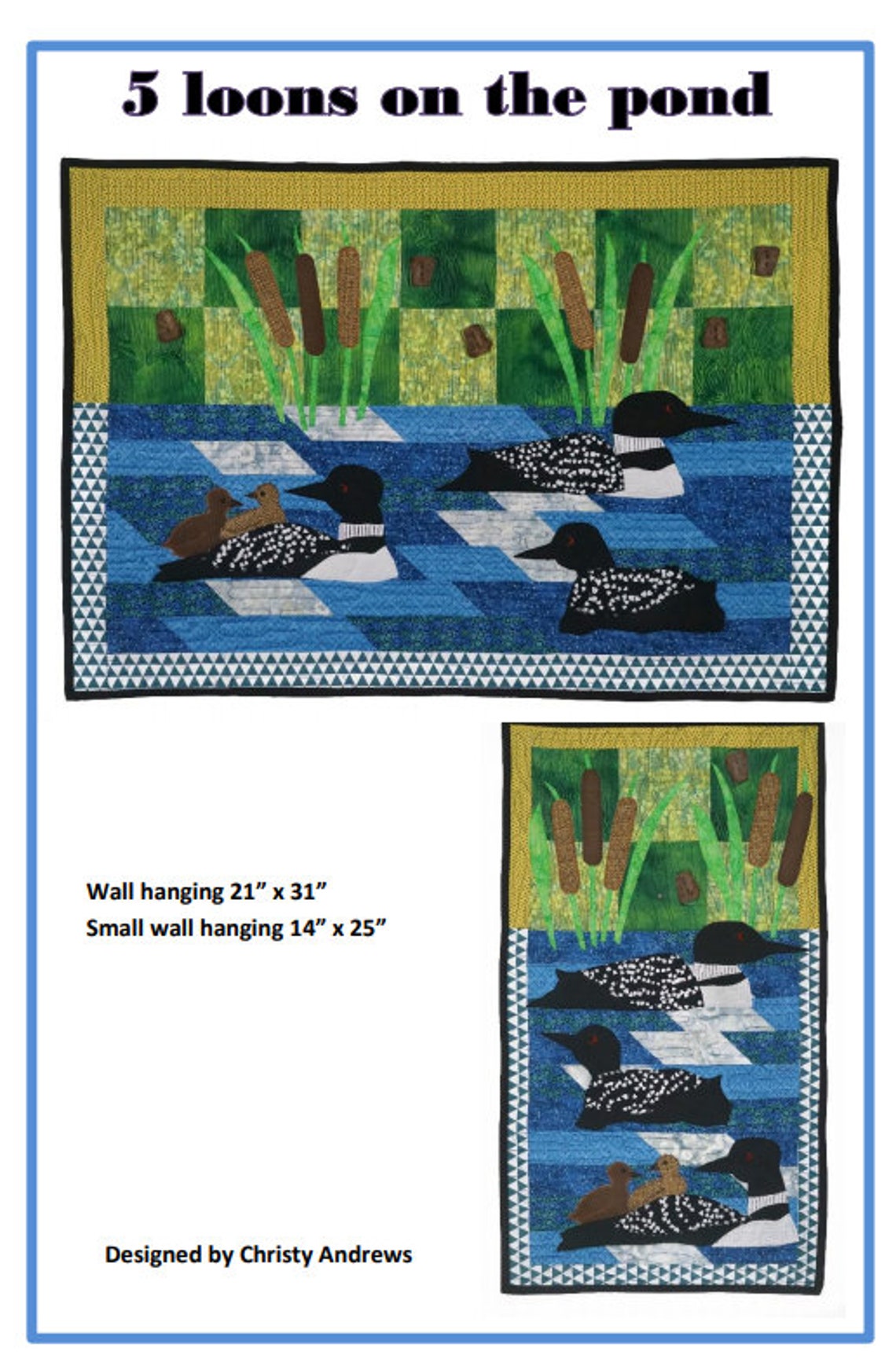 5 Loons Quilt Pattern - Etsy