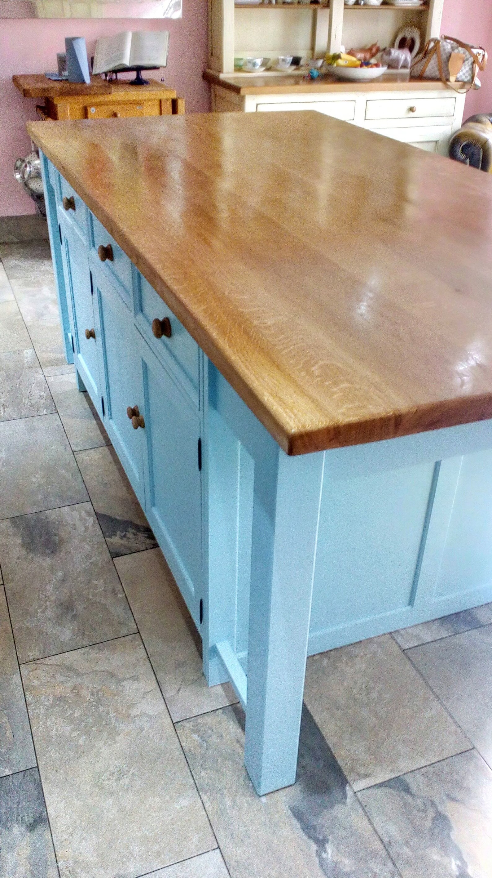 Large Solid Wood Island With Wide Board Oak Worktop - Etsy