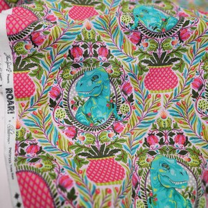 Tula Pink ROAR! || Tree Rex - Blush || Quilting Cotton - Etsy