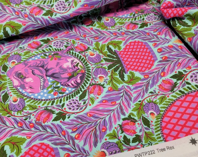 Tula Pink ROAR! || Tree Rex - Mist || Quilting Cotton - Etsy