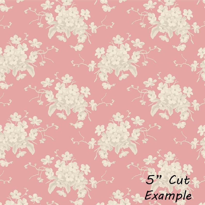 White Flower Pink || Sunday Brunch - Pink/ginger || Tilda Fabric - Etsy