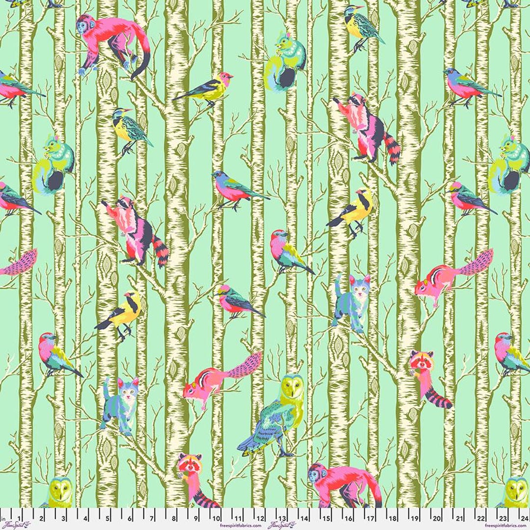 Family Tree - Enchanted || Full Moon Forest II - Tula Pink 50th Fabric ...