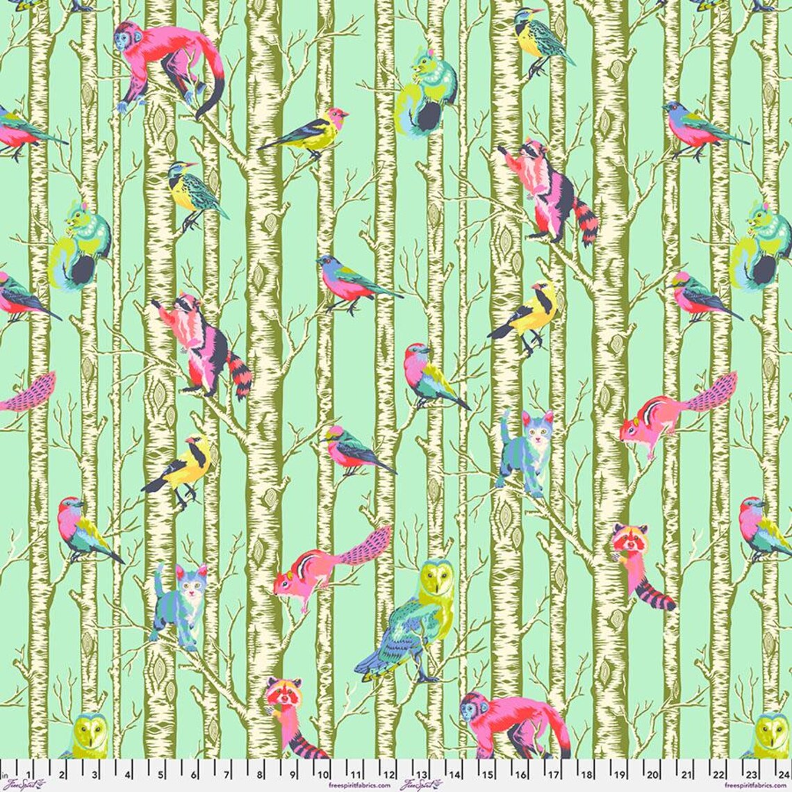 Family Tree - Enchanted || Full Moon Forest II - Tula Pink 50th Fabric ...