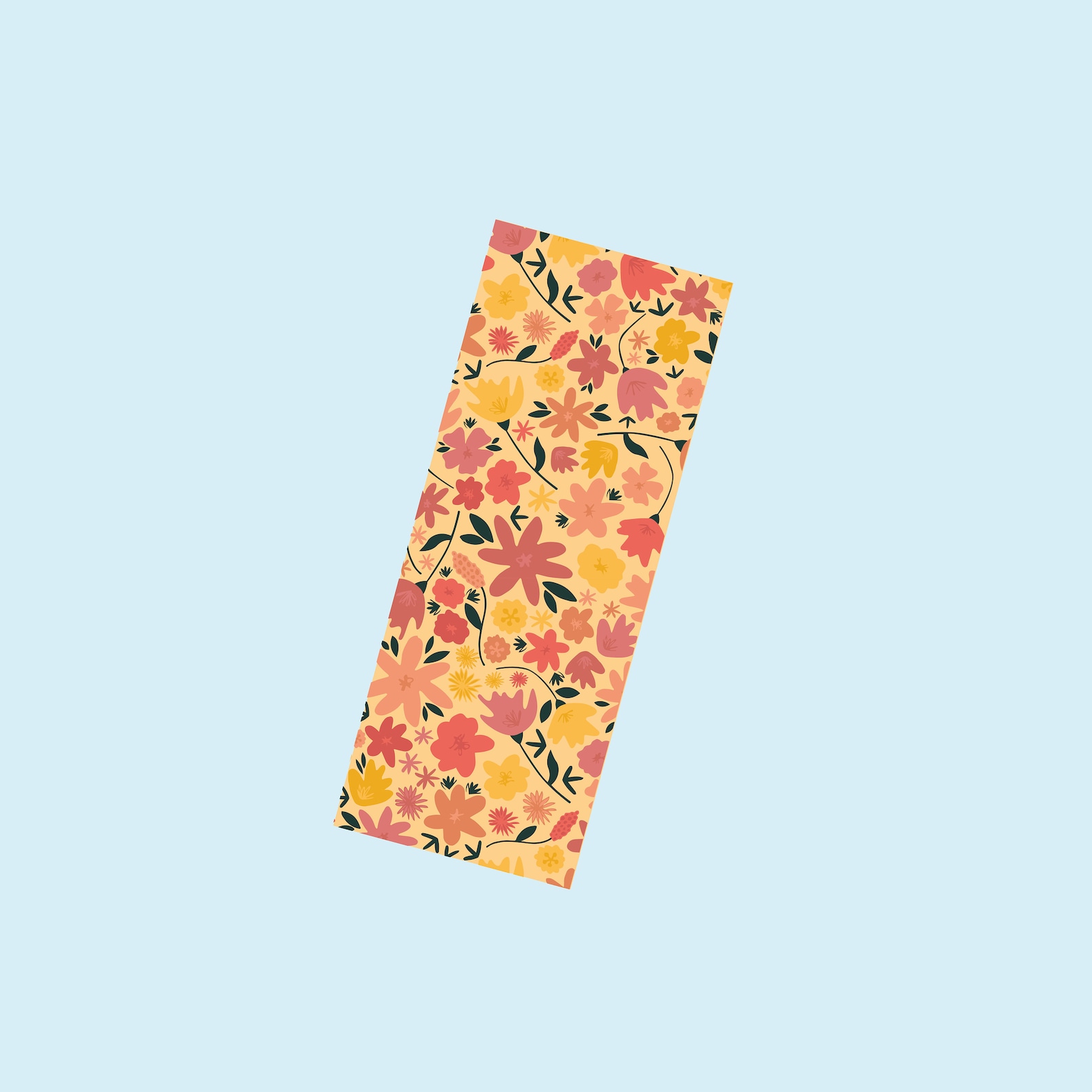 Yellow Floral Bookmark - Etsy