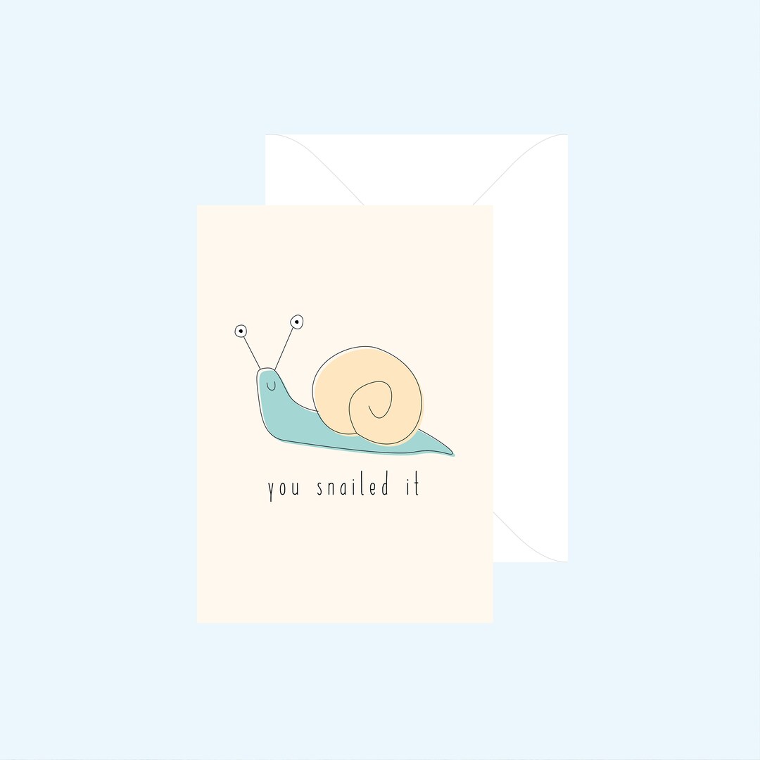 You Snailed It Card - Etsy
