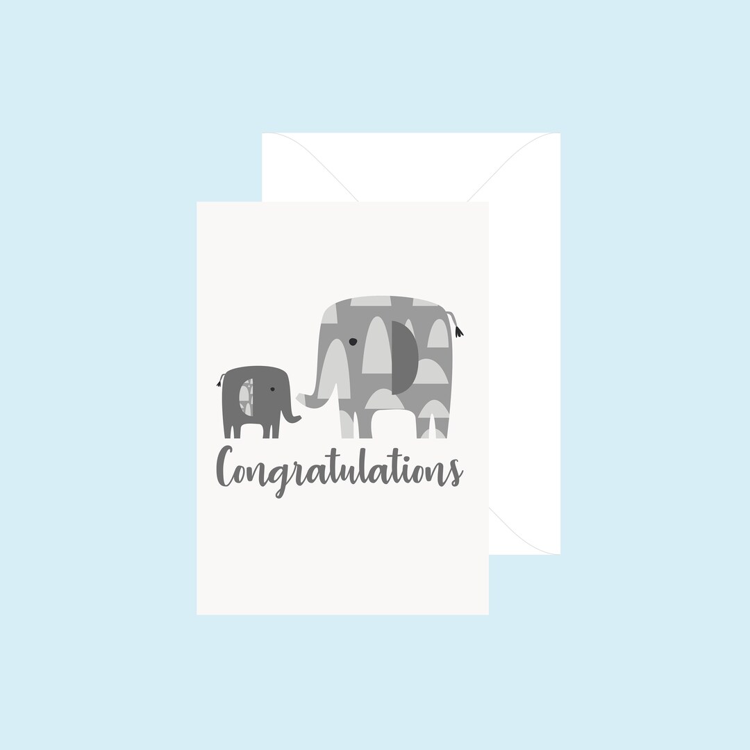 Neutral Congratulations Card - Etsy