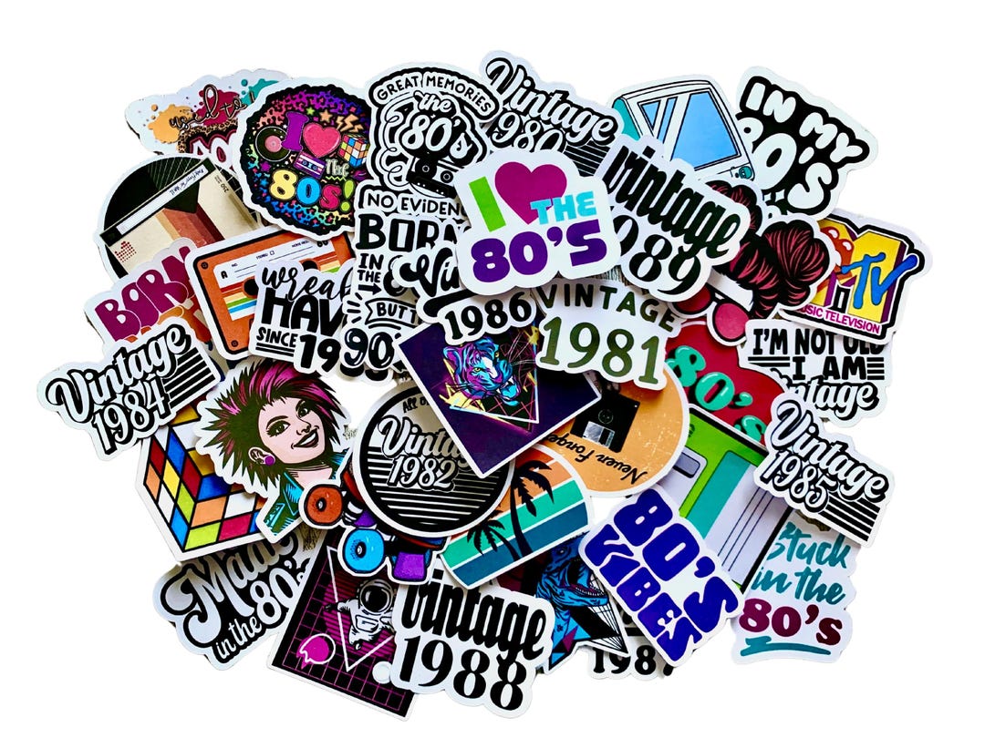 80's STICKERS I Love the 80s Stickers Nostalgic Stickers Retro Stickers ...