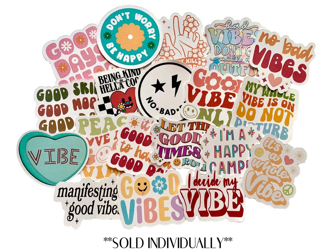 GOOD VIBES ONLY Stickers (sold Individually) - Etsy