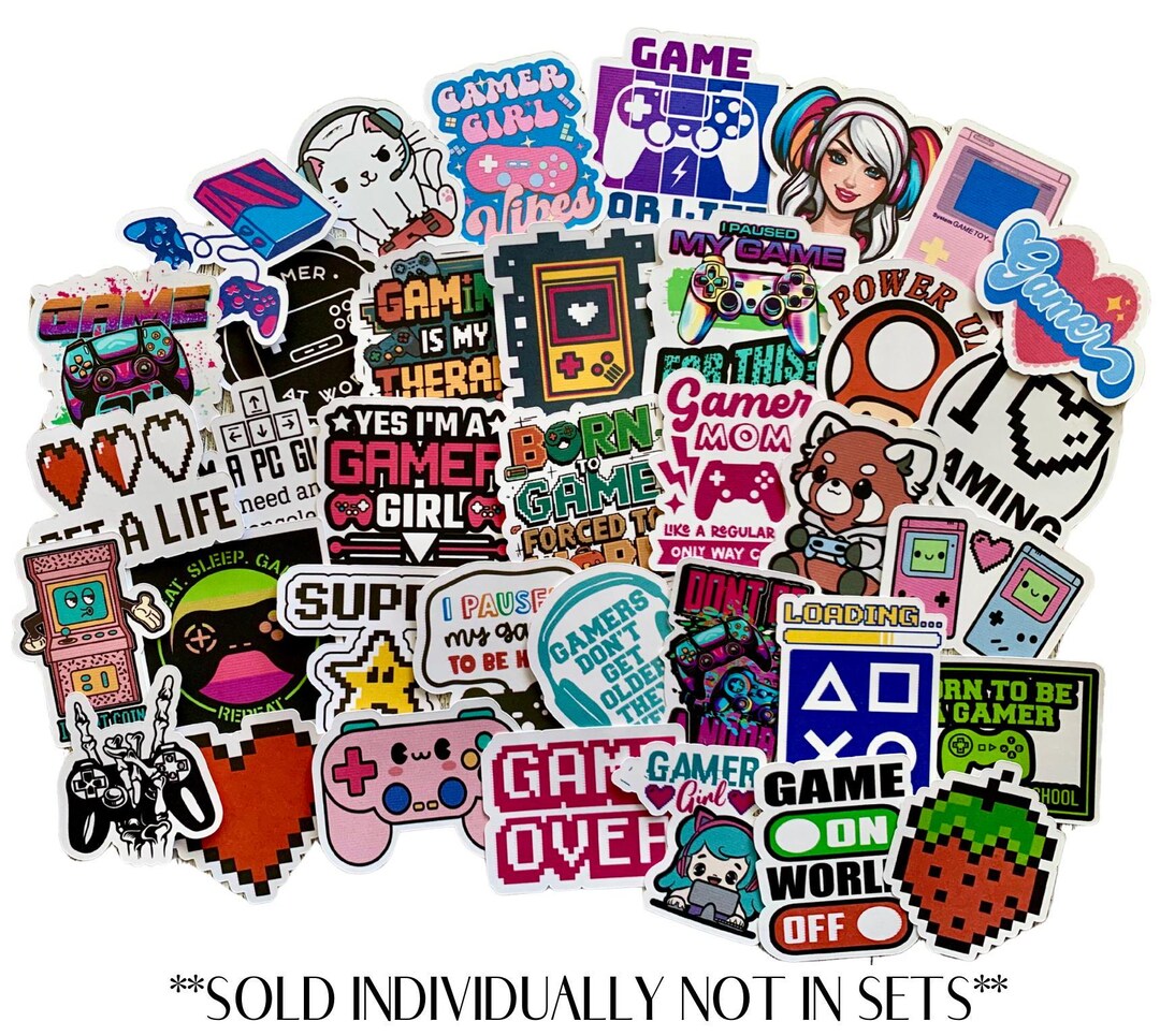 GAMER STICKERS| Gamer Girl Stickers| Video Games| Console Gamer| PC ...
