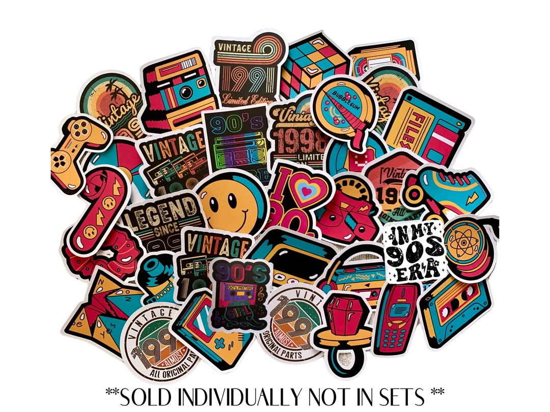90's STICKERS| I Love the 90’s Stickers| Nostalgic Stickers| Retro ...
