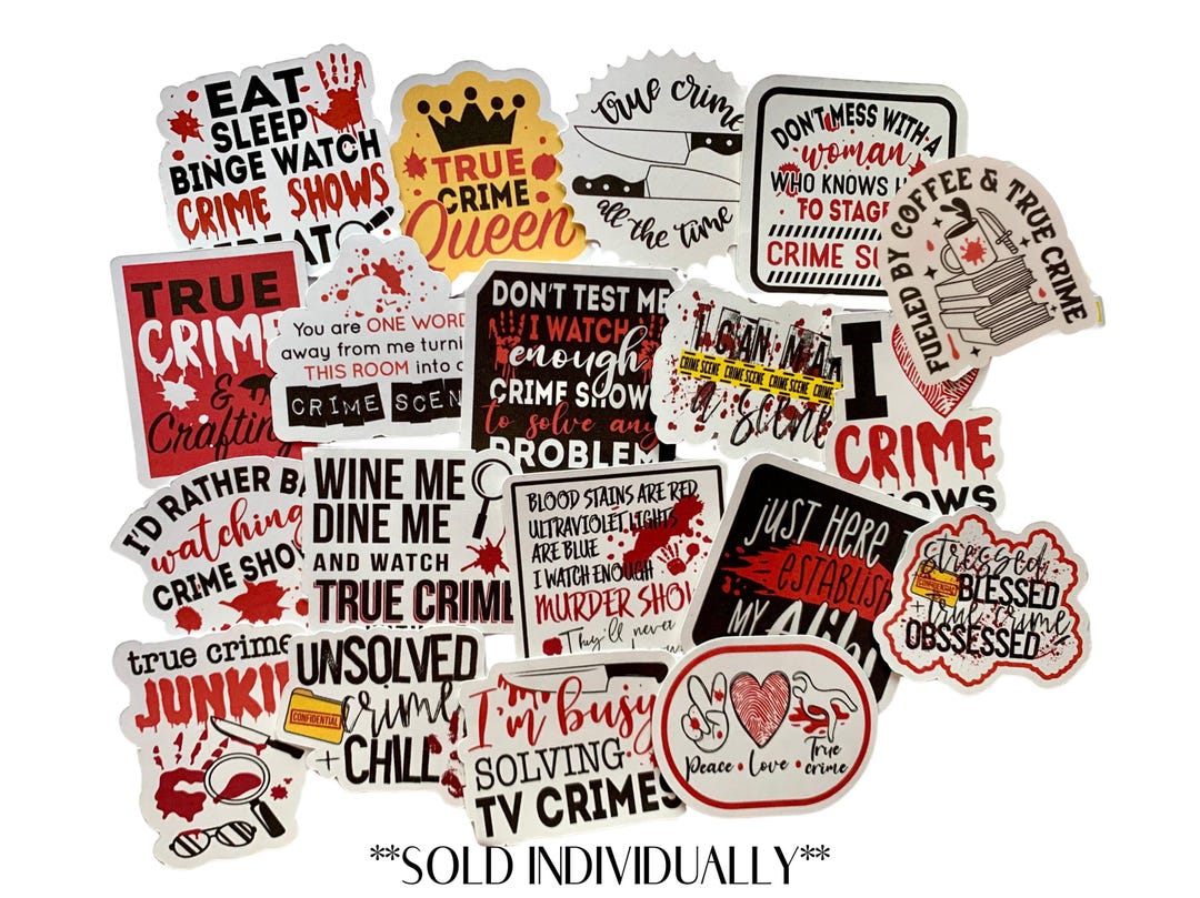 TRUE CRIME JUNKIE Stickers (sold Individually) M - Etsy
