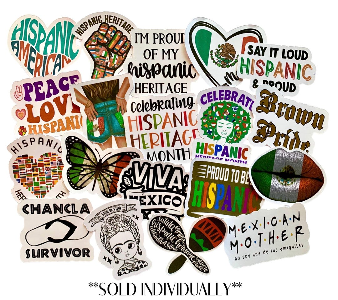 MEXICAN PRIDE STICKERS: Hispanic Heritage (sold Individually) G - Etsy