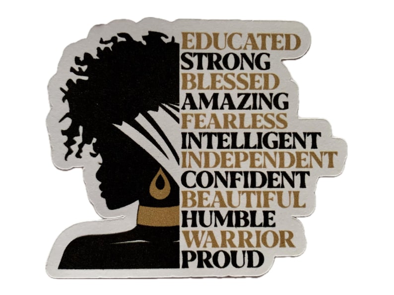 EDUCATED MELANATED STICKERS| Black Girl Stickers (sold Individually) G ...