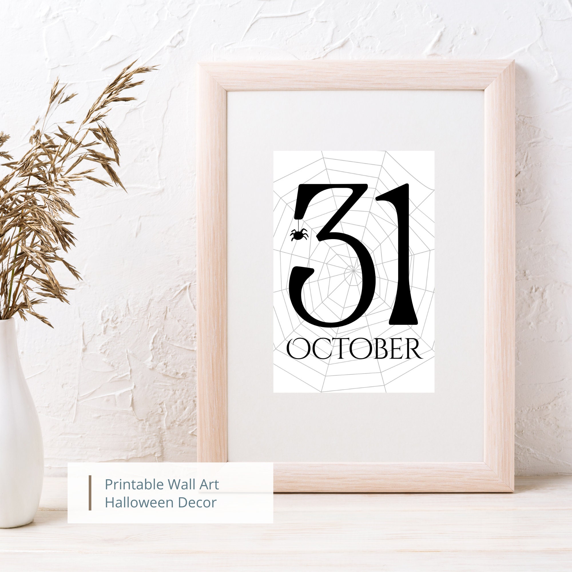October 31 Printable Halloween Wall Decor Digital Download - Etsy