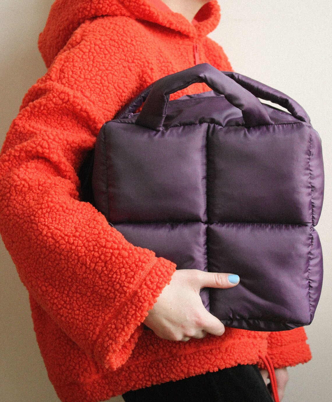 PILLOW PUFFER BAG in Powder Pink Padded Super Puffer Oversize - Etsy