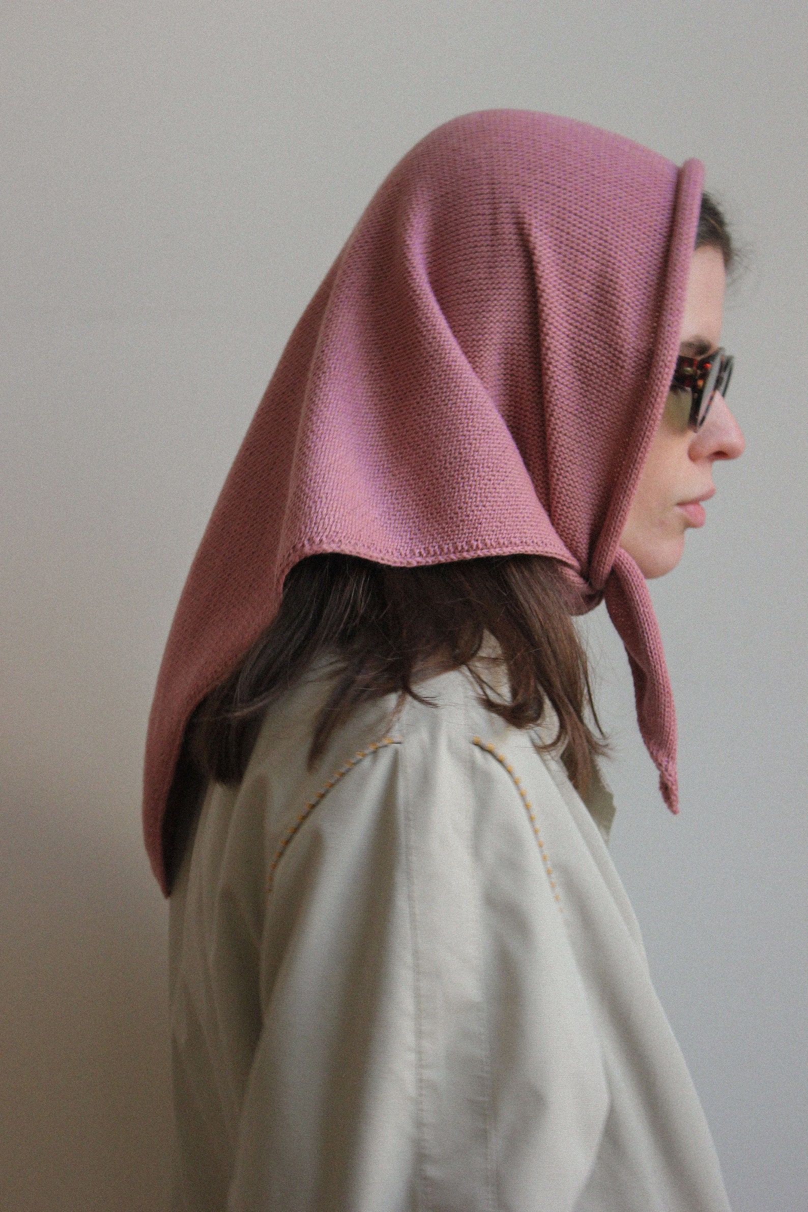 Handcrafted Headscarfkerchief Knittedheadscarf Wool - Etsy