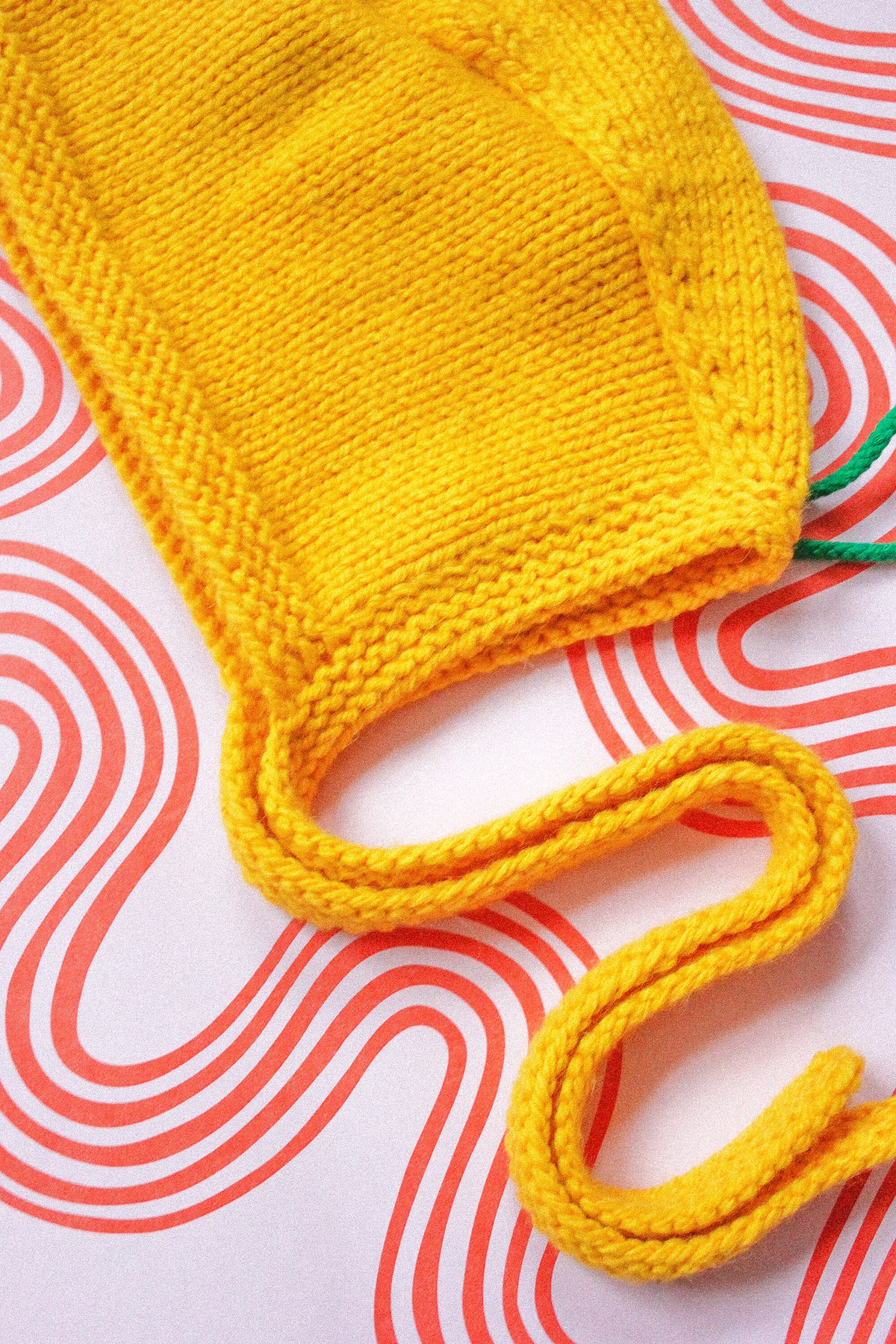 Hand-knitted Adult Bow Tie Bonnet Hat in Yellow - Etsy